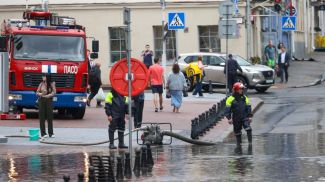 Во время устранений последствий стихии в Минске, 10 июля 2025 года